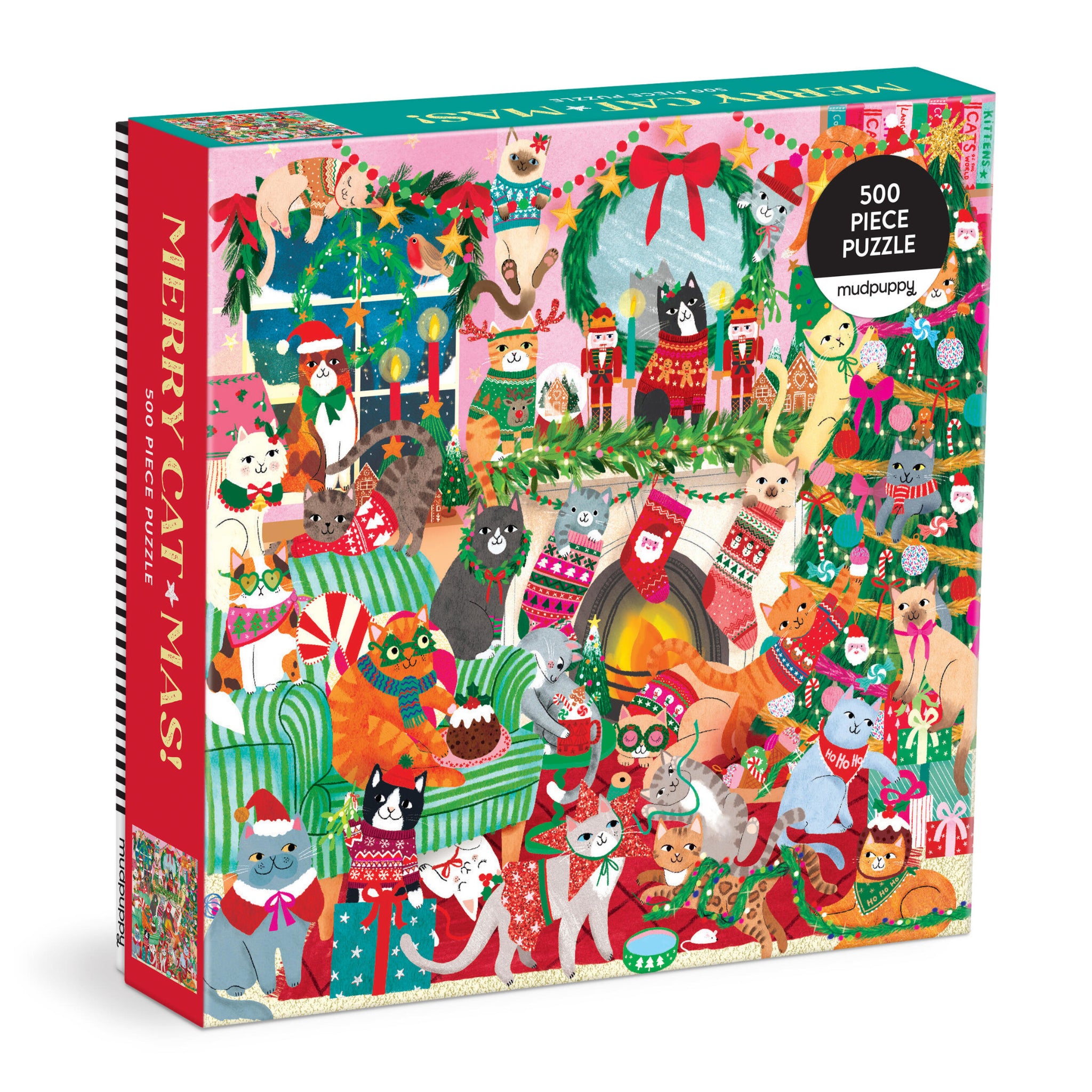 Merry Catmas! 500 Piece Family Puzzle – De Stiil Books